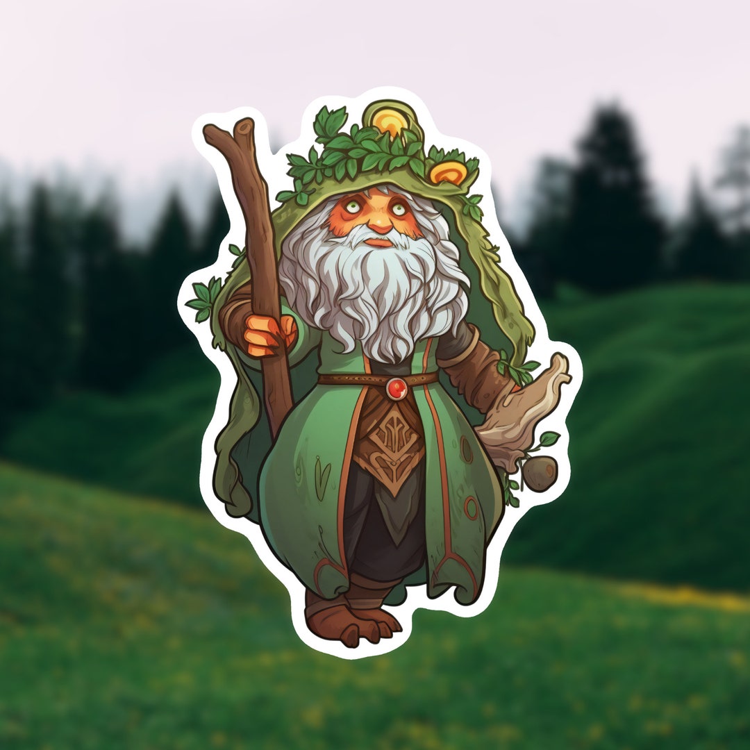 D&D Sticker Cute Druid Sticker Dungeons and Dragons TTRPG Sticker Vinyl ...
