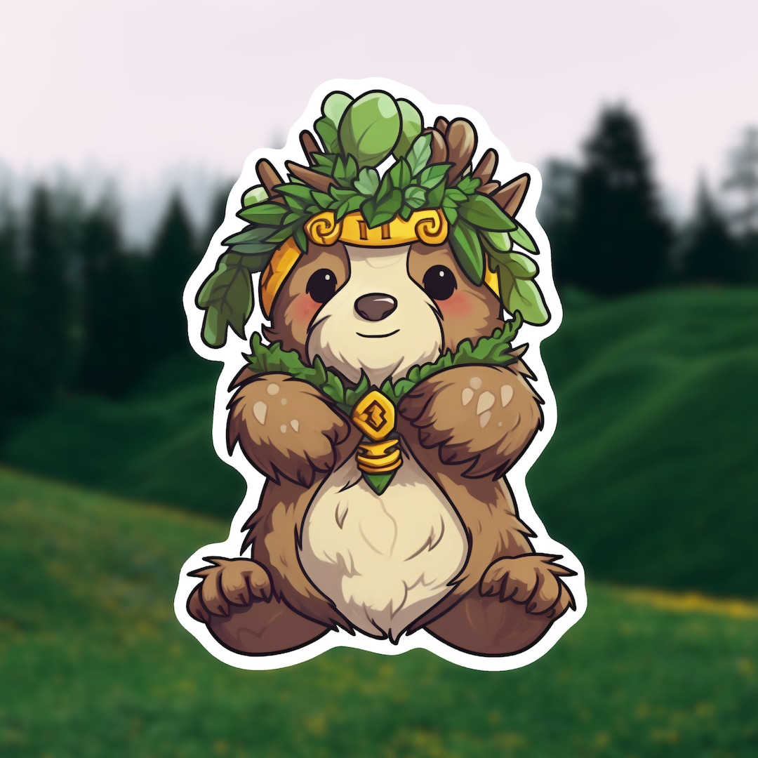 D&D Sticker | Cute Druid Bear Sticker | Dungeons and Dragons | TTRPG ...
