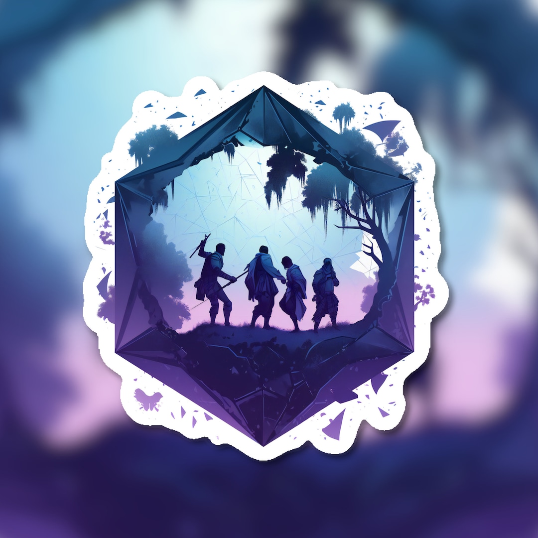 D&D Sticker | Cute D20 Sticker | Dungeons and Dragons | TTRPG Sticker ...