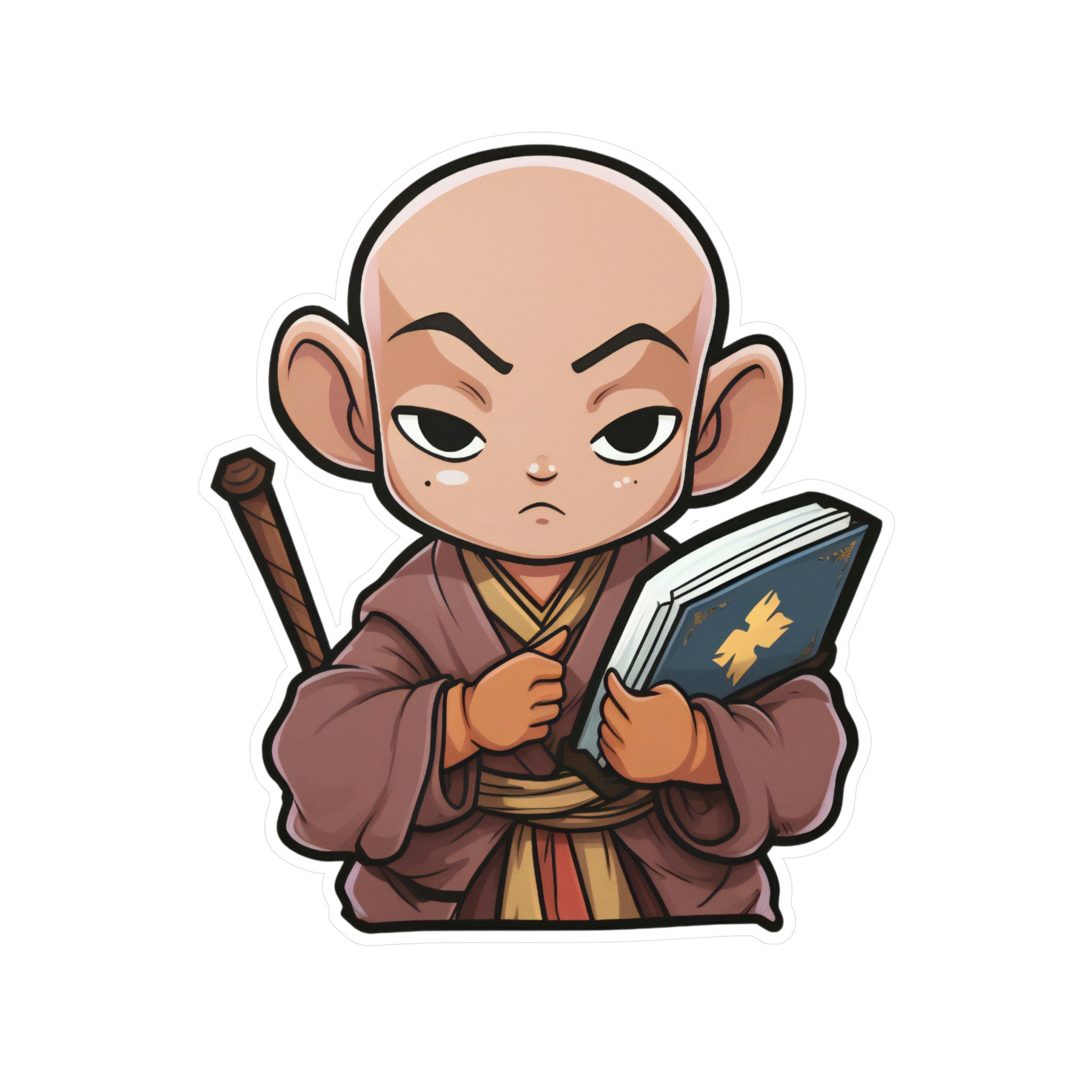 D&D Sticker Cute Monk Sticker Dungeons and Dragons TTRPG Sticker Vinyl ...