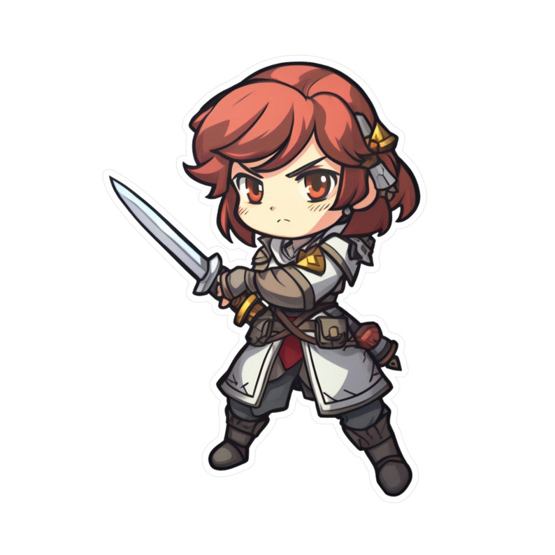 D&D Sticker Cute Fighter Sticker Dungeons and Dragons TTRPG Sticker ...