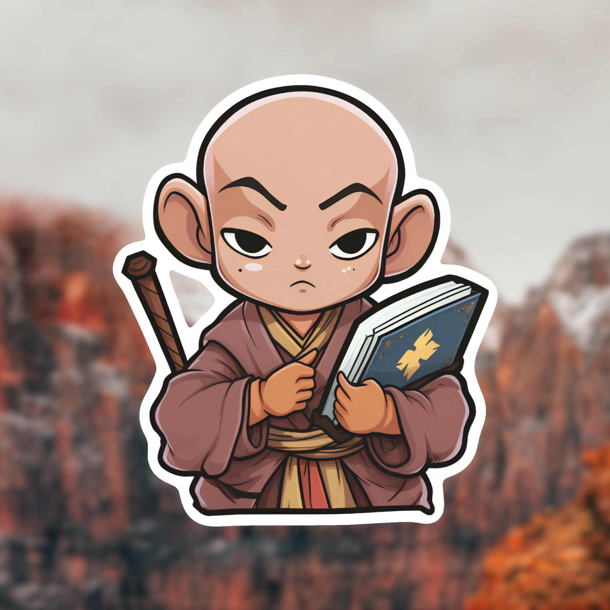 D&D Sticker Cute Monk Sticker Dungeons and Dragons TTRPG Sticker Vinyl ...