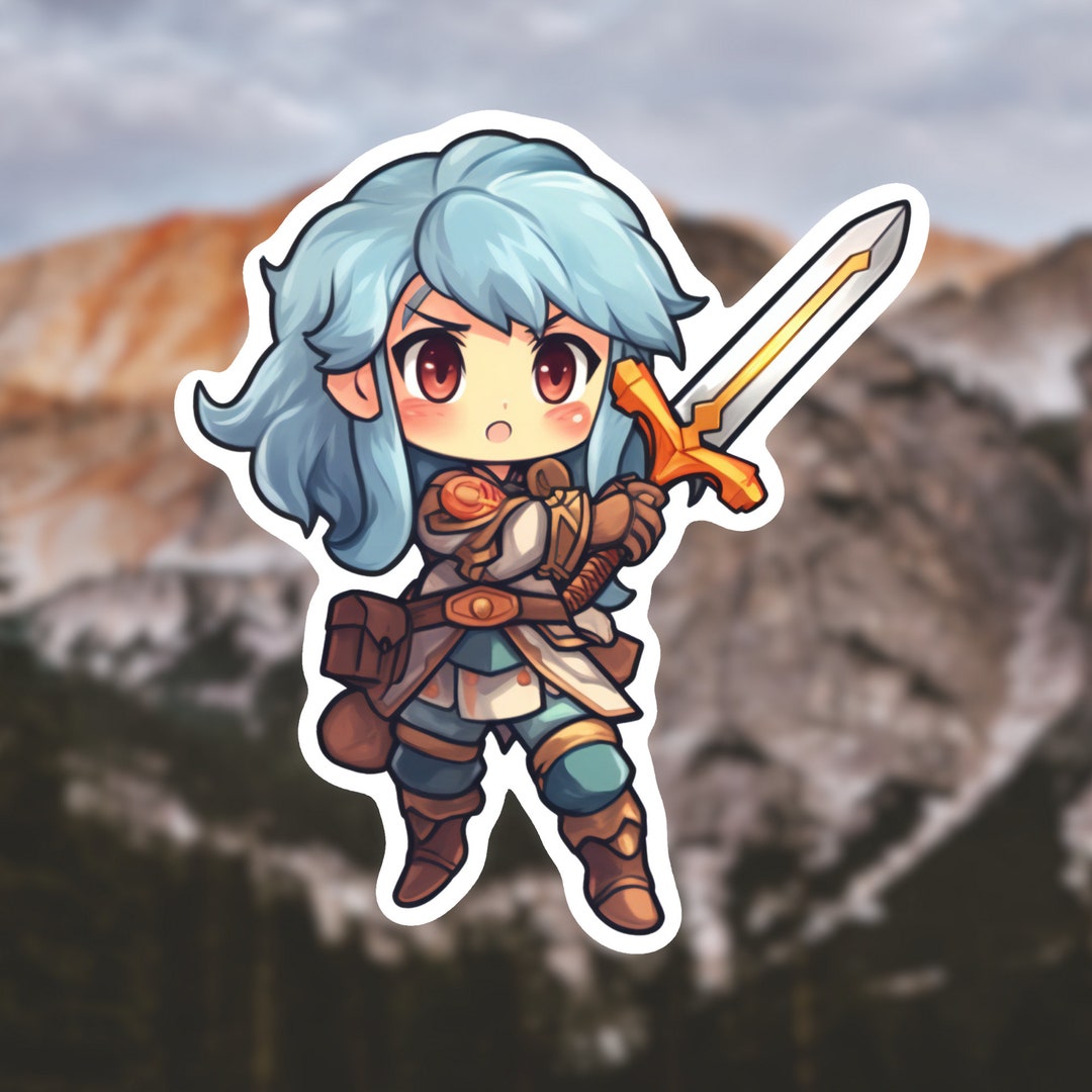 D&D Sticker | Cute Fighter Sticker | Dungeons and Dragons | TTRPG ...