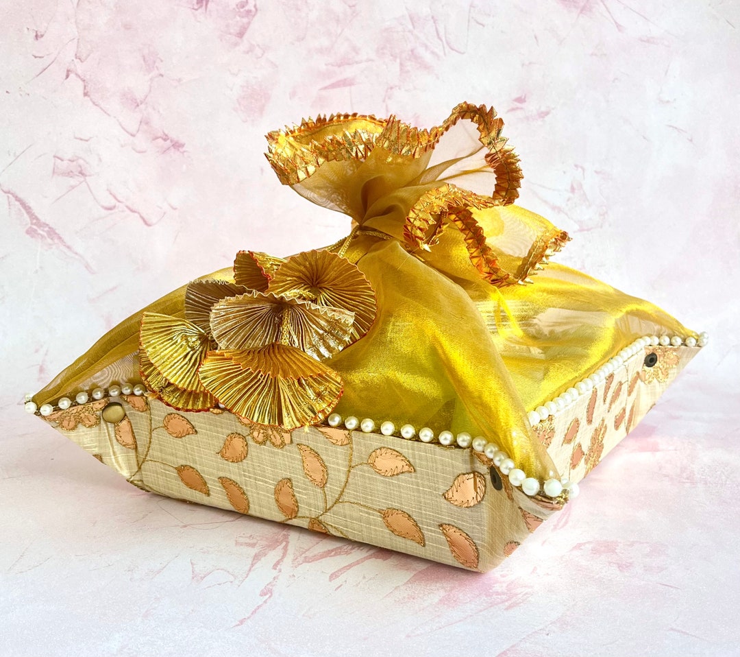 Wedding Hamper Basket Gold 12 X 12 - Etsy