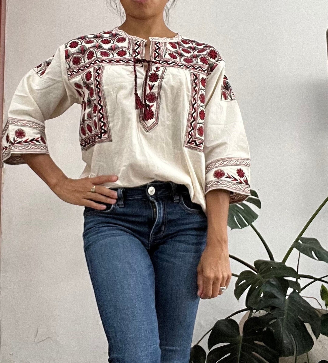 Blusa Mexicana Tlahui Bordada, Camisa Bordera Oaxaca, Mixe Huipil ...