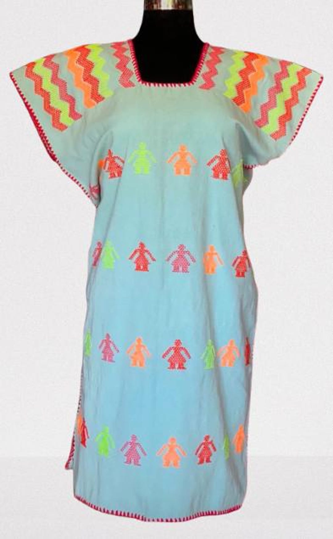 Huipil Mexicano, Huipil Oaxaqueño, Kaftan Boho Mexicano, Kaftan Boho ...