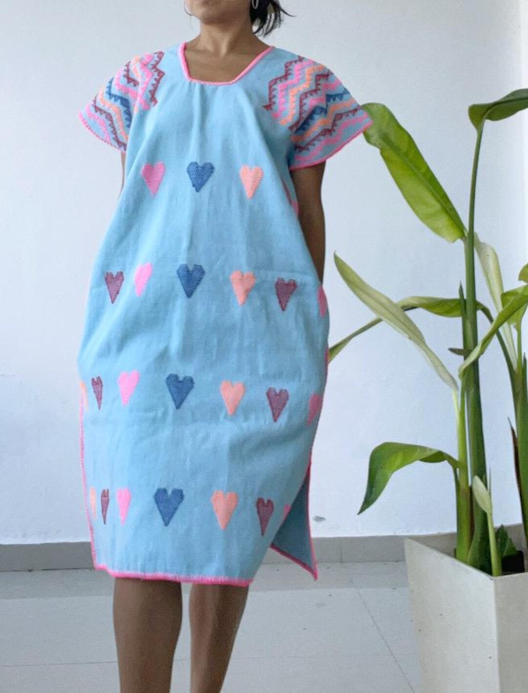 Huipil mexicano, huipil de Oaxaca, kaftan boho mexicano, kaftan boho ...