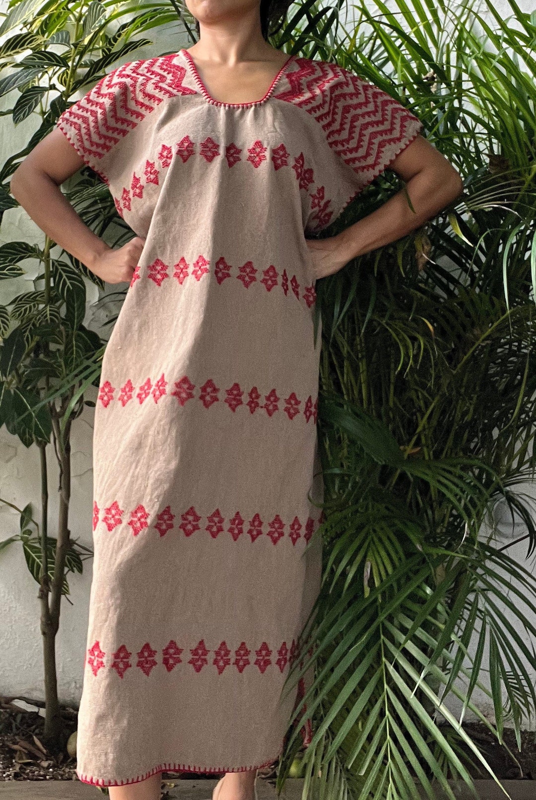 PRE-ORDEN Huipil Mexicano, Huipil De Oaxaca, Kaftan Boho Mexicano ...