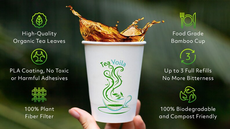 Teavoila Tea -built-in Infuser in Biodegradable, Individually Sealed ...