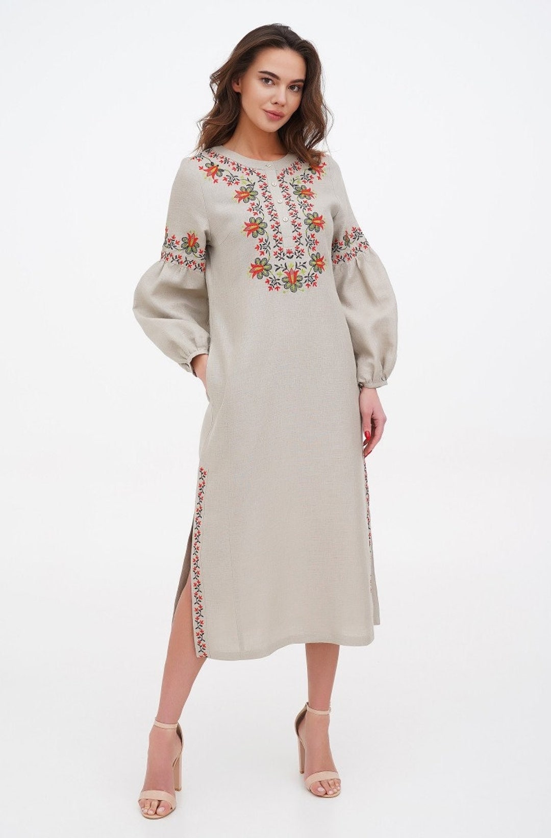 Embroidered Dress Ukrainian Dress Vyshyvanka Dress Gift for - Etsy