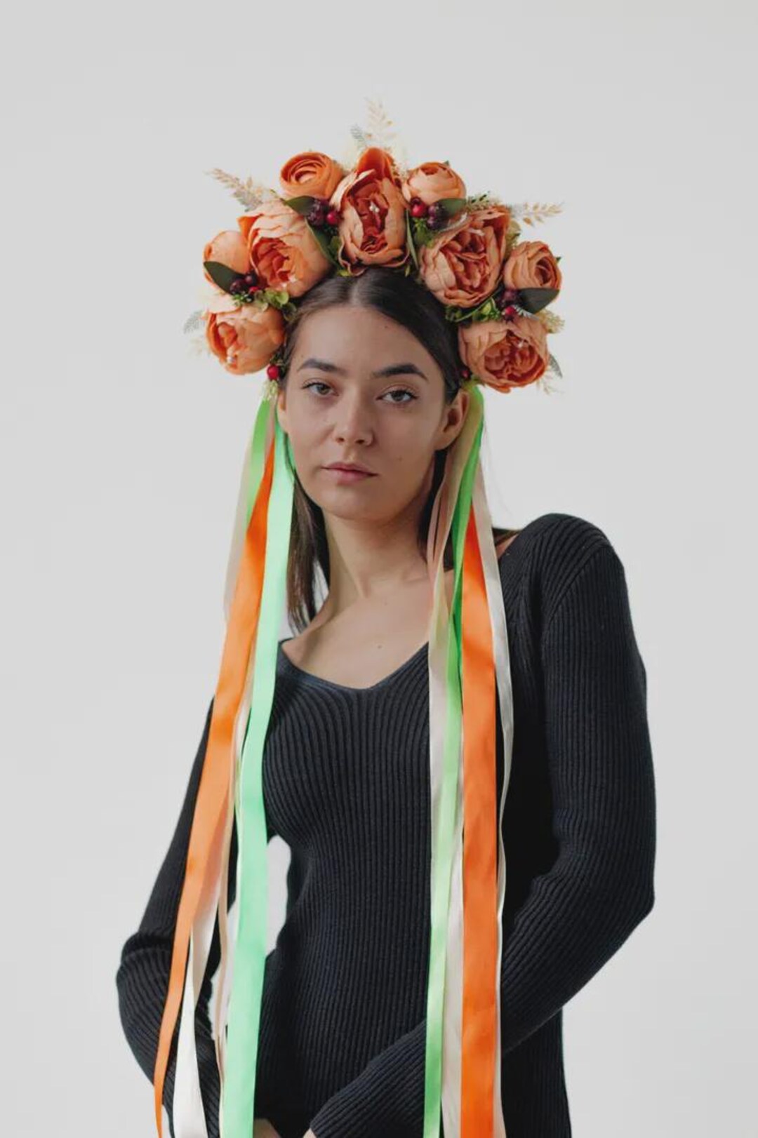 Ukrainian Flower Crown With Removable Ribbons Luxury Ukrainian Floral ...