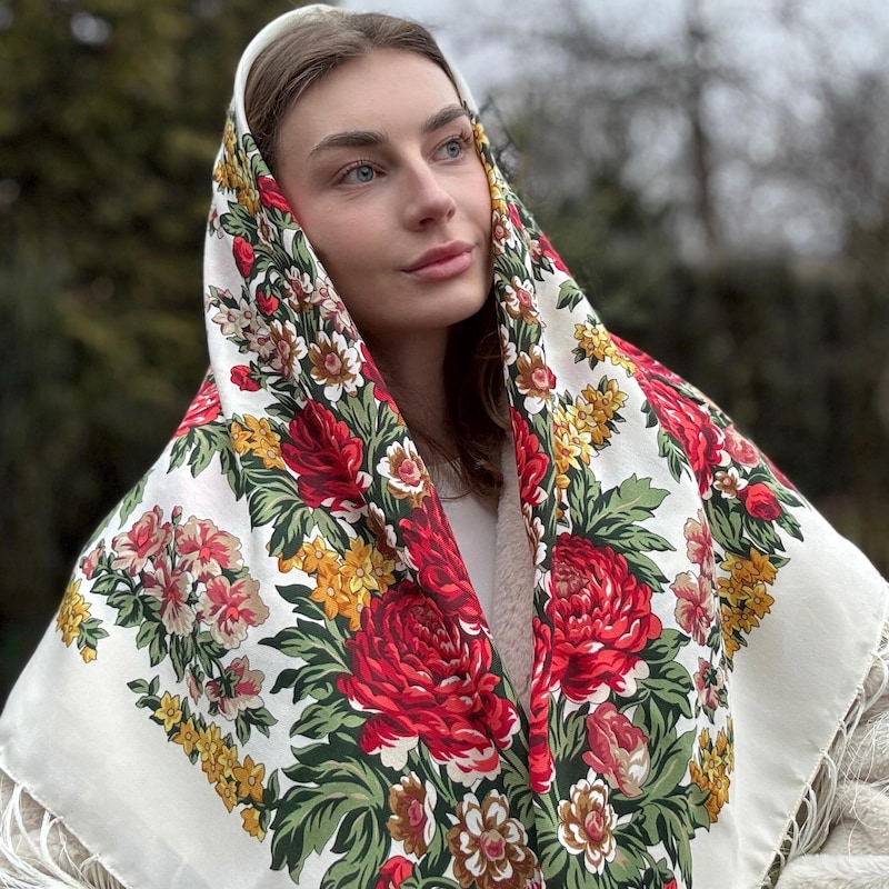 Babushka Scarf - Etsy