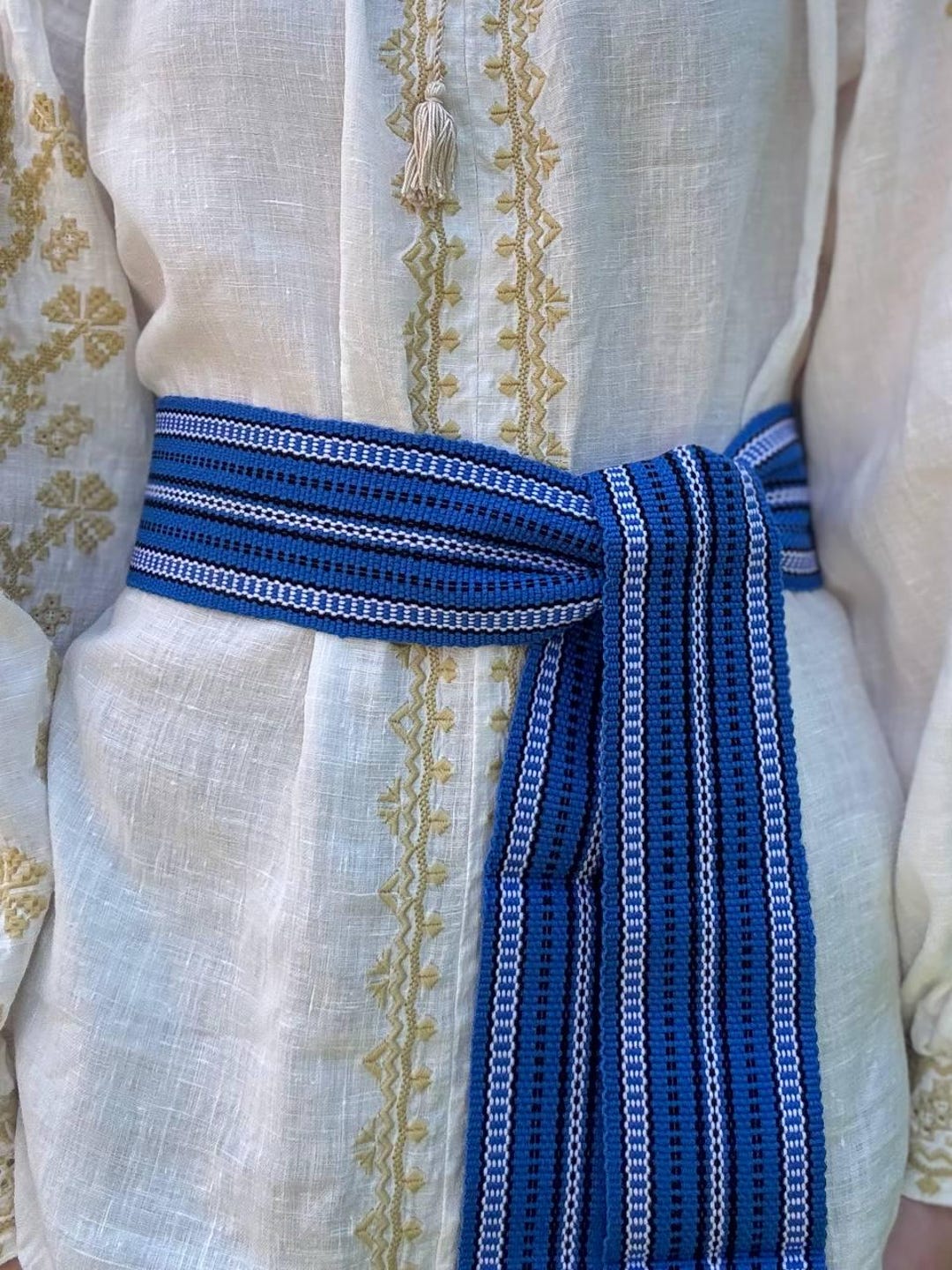 Blue Ukrainian Krajka Hutsul Belts Krayka Cossack Woven Folk Ethnic ...