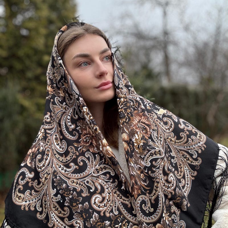Babushka Scarf - Etsy