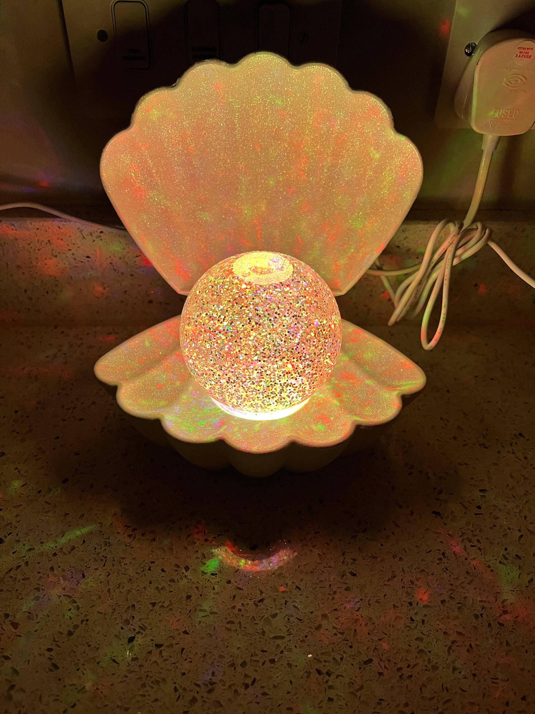 Seashell Clam and Pearl LED Night Light - Etsy