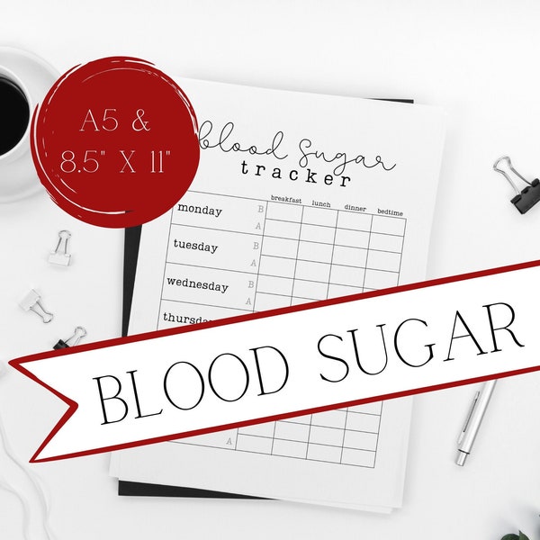 Diabetes Log Sugar Levels - Etsy