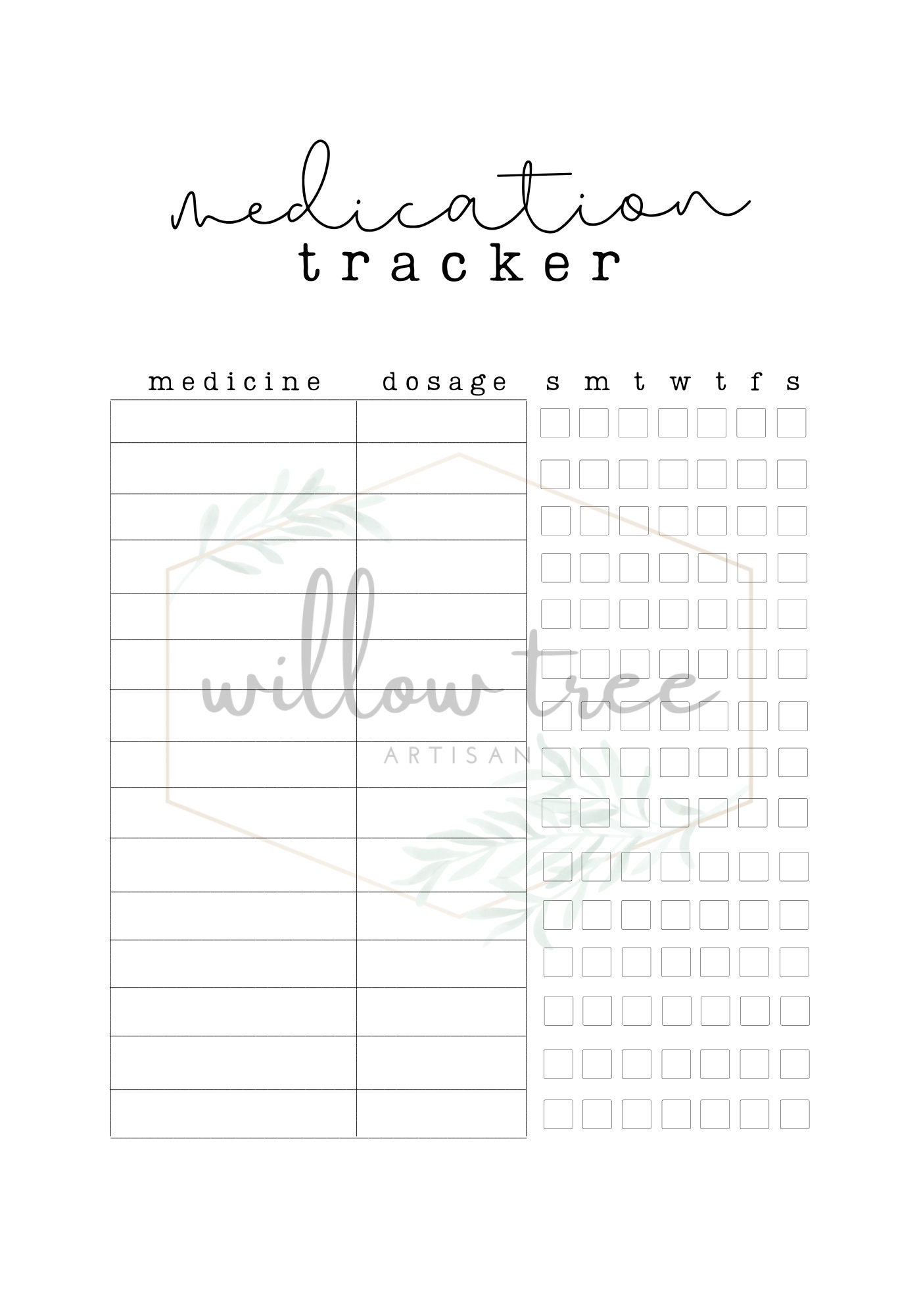 Medication Tracker A5 Bullet Journal Insert Chronic - Etsy