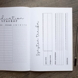 Printable Symptom Tracker | A5 Bullet Journal Insert | Chronic Illness ...