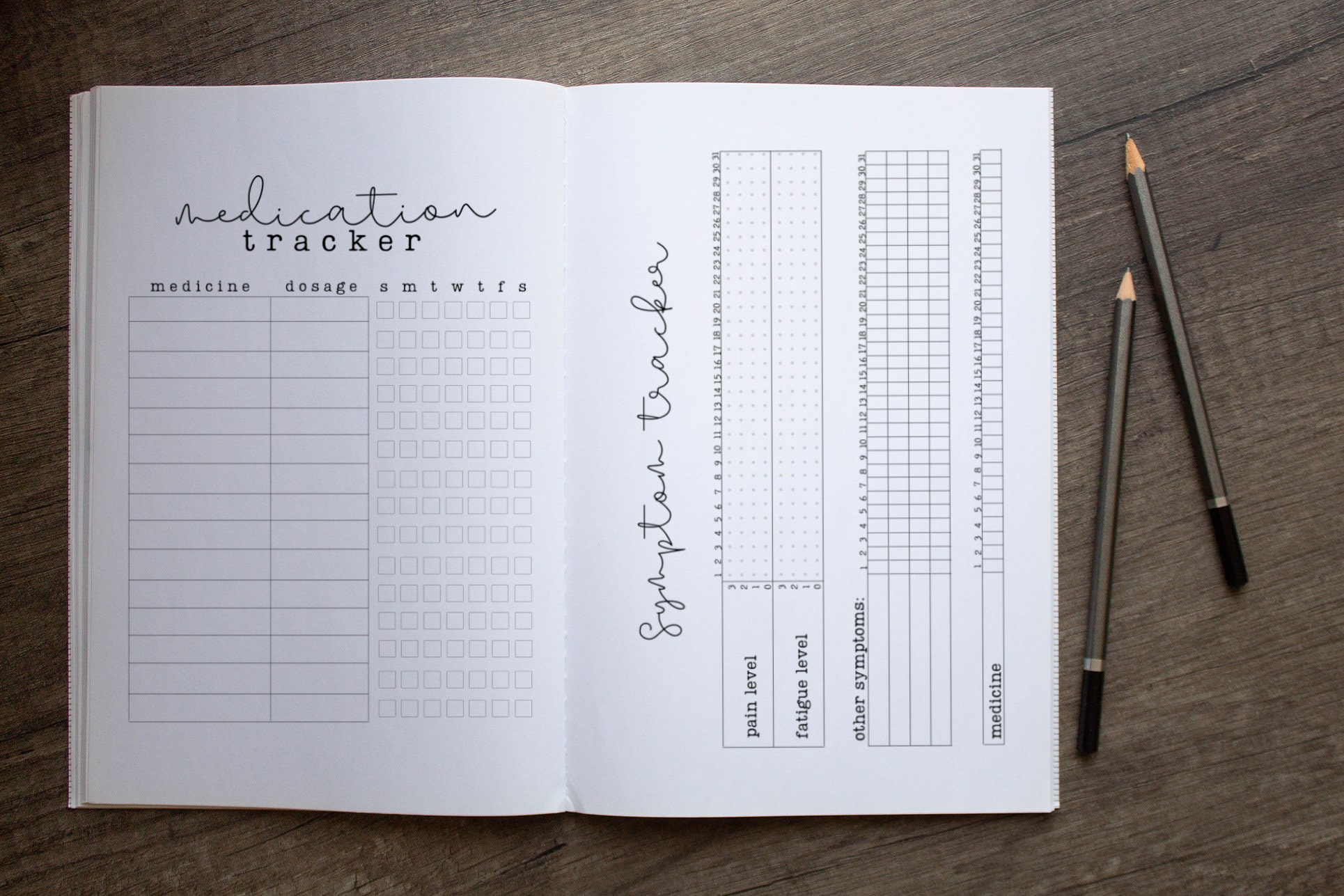 Printable Symptom Tracker | A5 Bullet Journal Insert | Chronic Illness ...
