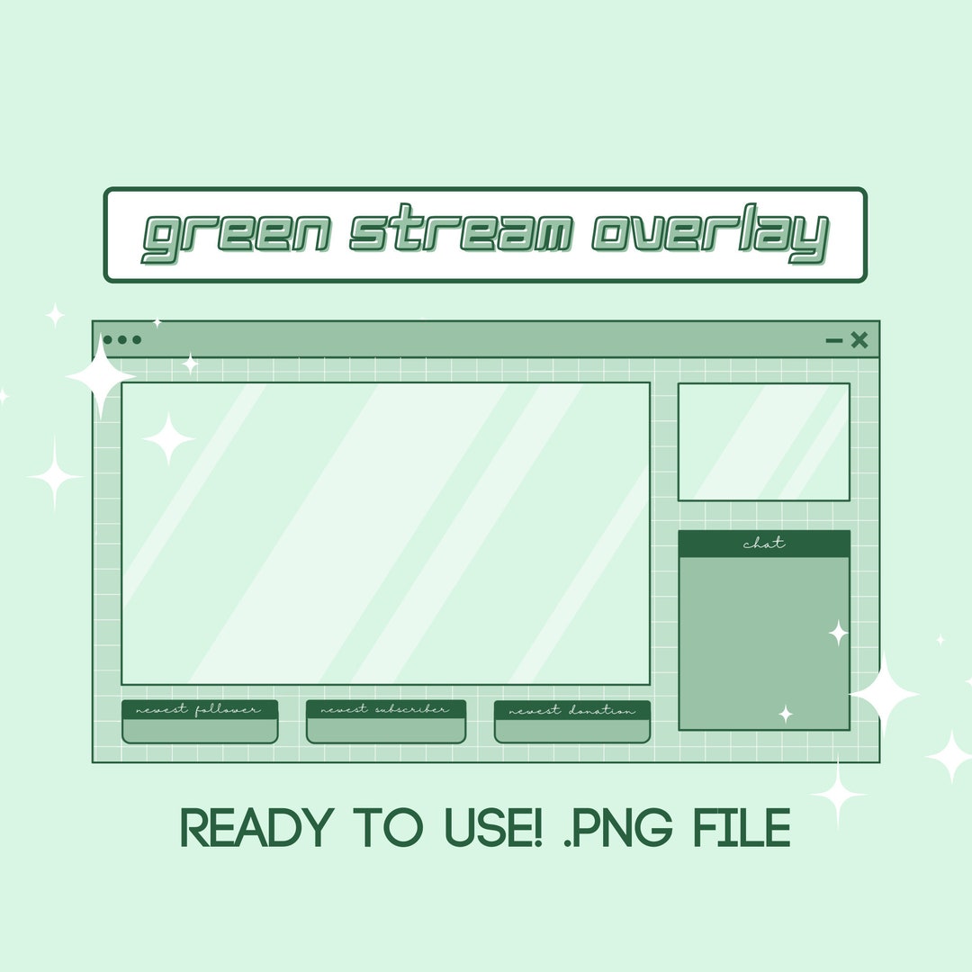 Simple Green Twitch Stream Overlay | Sage Green, Mint Green, Light ...