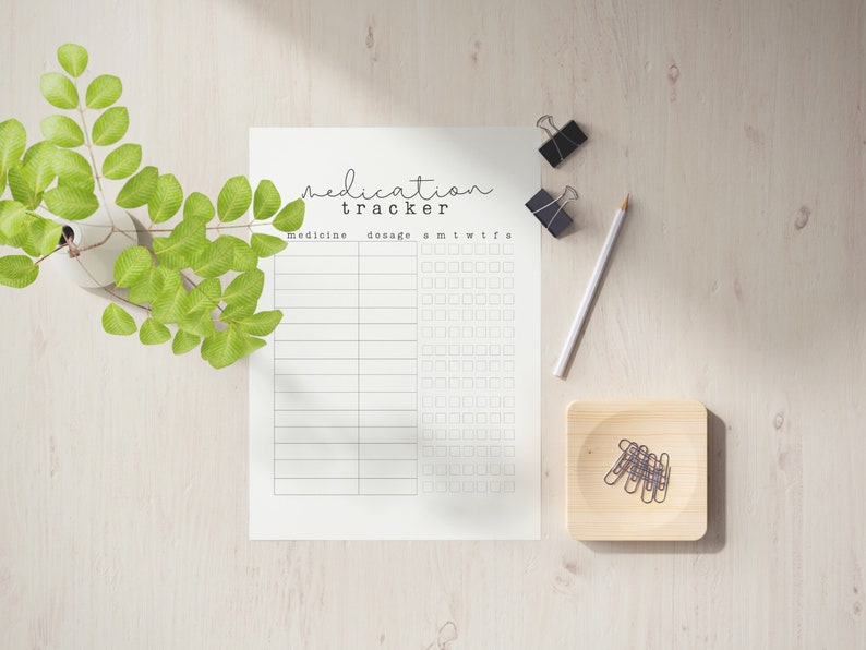 Medication Tracker A5 Bullet Journal Insert Chronic - Etsy