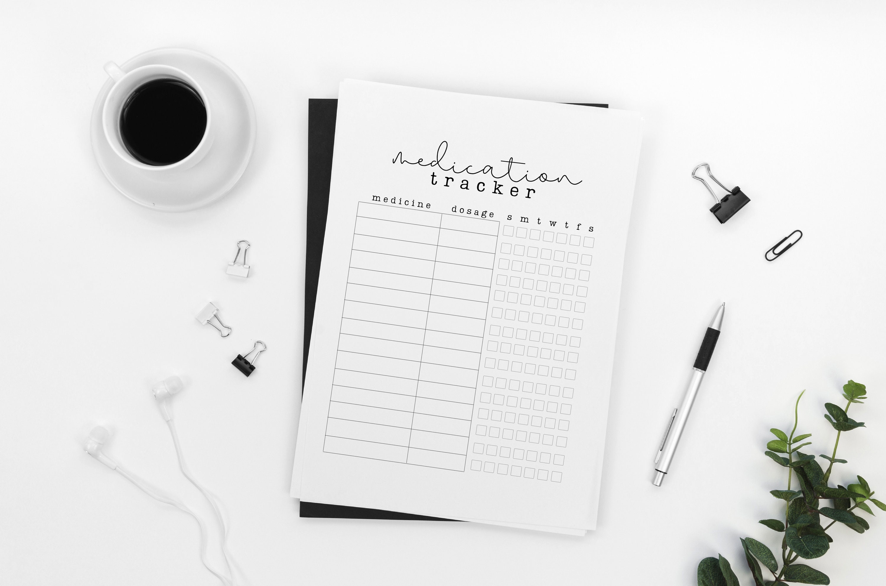 Medication Tracker A5 Bullet Journal Insert Chronic - Etsy