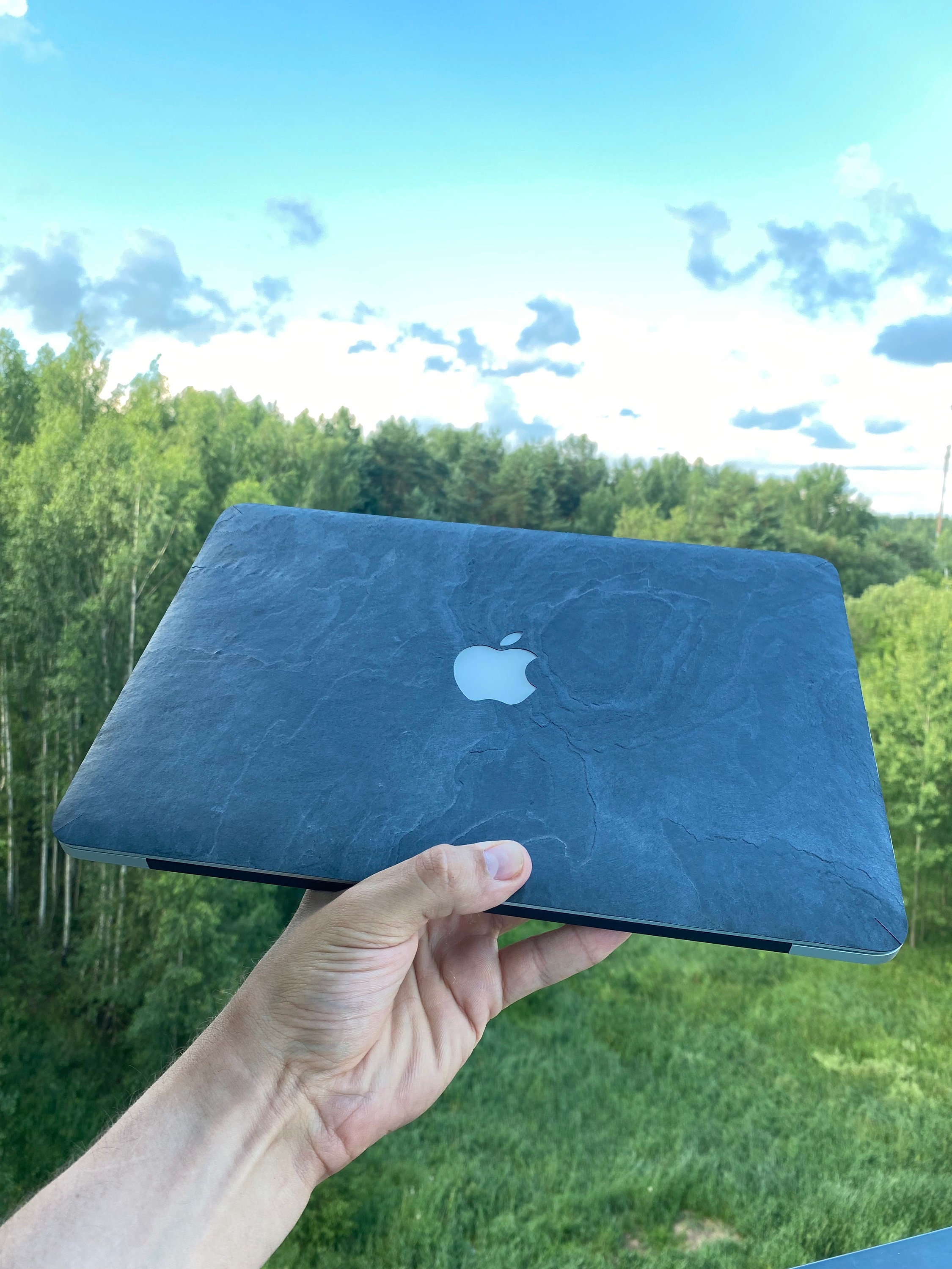 Black greyish Slate/stone Skin for MacBook MacBook Air 13 - Etsy