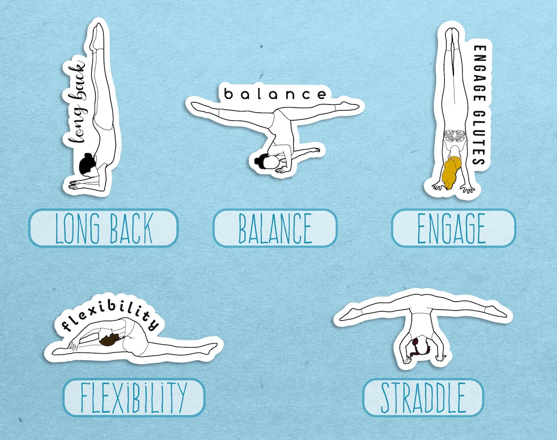 Acro Stickers Acrobatic Pose Decals Dance Gymnast Vinyl | Etsy