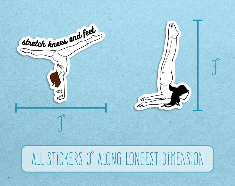 Acro Stickers Acrobatic Pose Decals Dance Gymnast Vinyl - Etsy