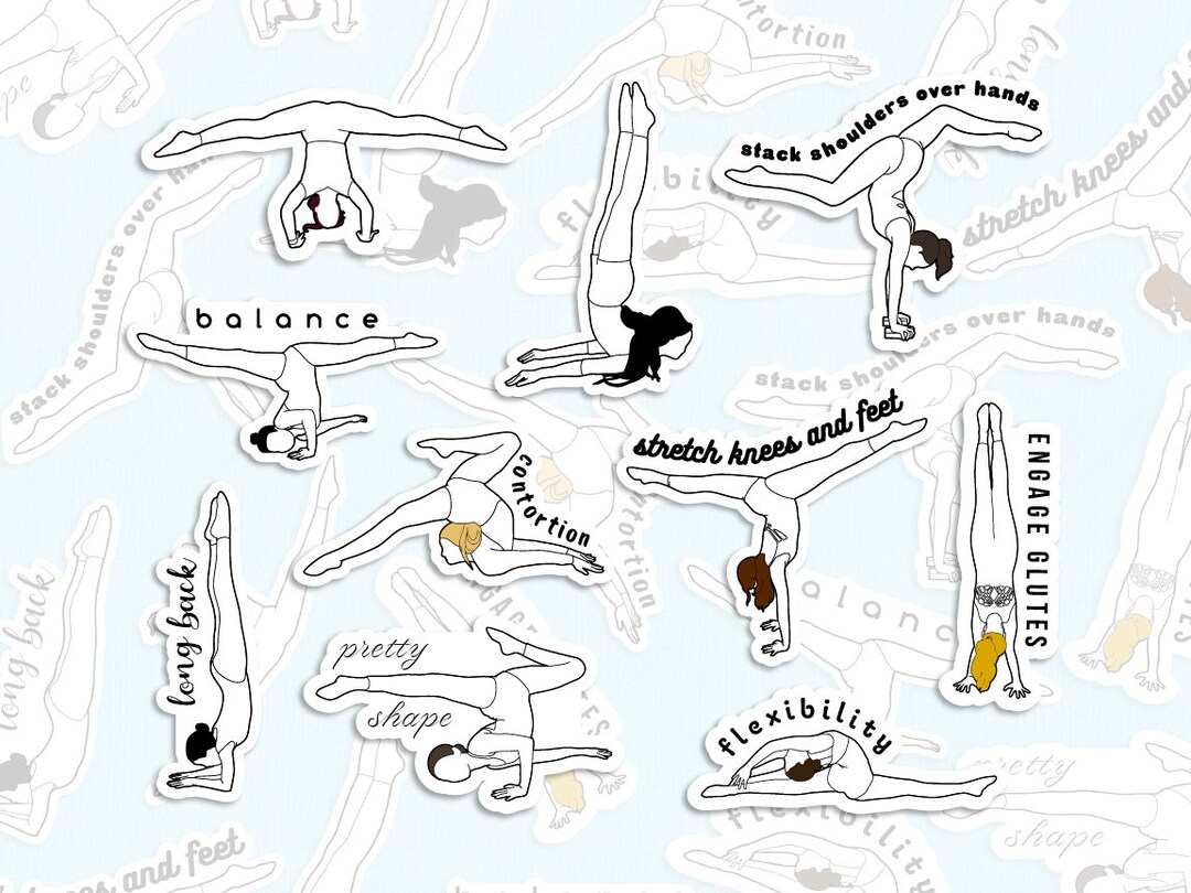 Acro Stickers, Acrobatic Pose Decals, Dance Gymnast Vinyl Stickers - Etsy