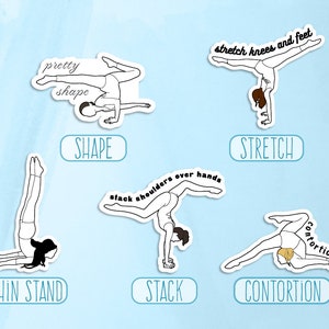 Acro Stickers, Acrobatic Pose Decals, Dance Gymnast Vinyl Stickers - Etsy