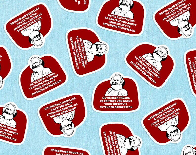 Karl Marx Telemarketer Sticker Funny Communist Decal Marxist - Etsy