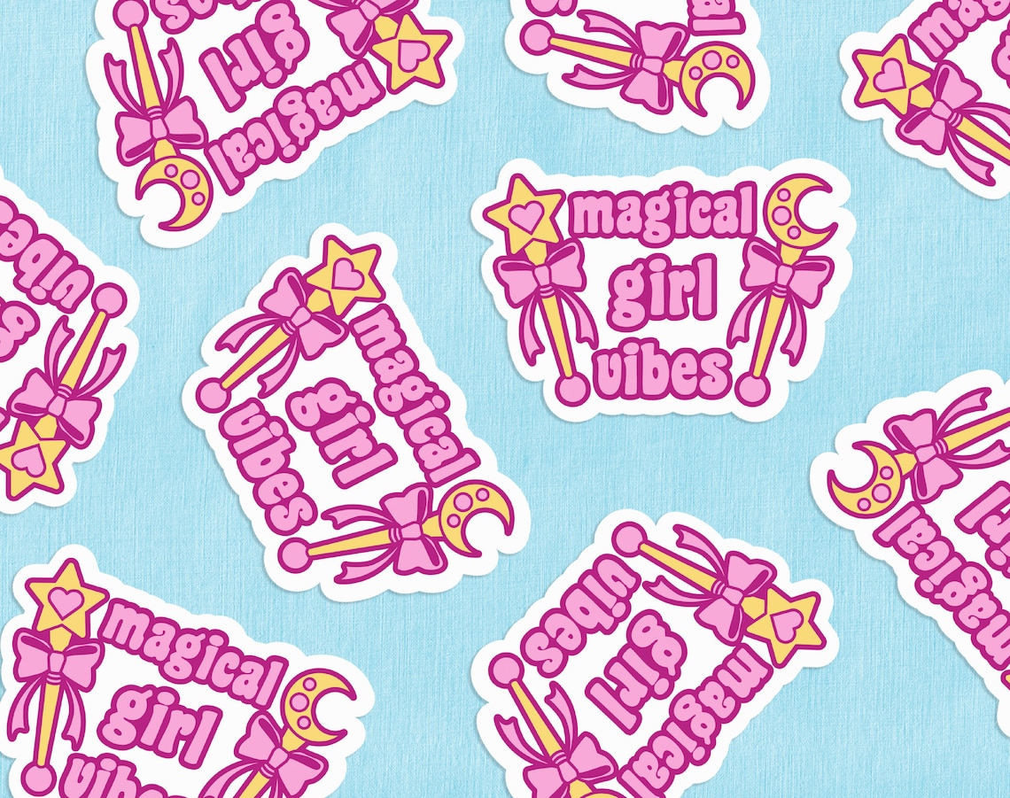 Magical Girl Vibes Sticker Kawaii Anime Decal Cute Magical | Etsy