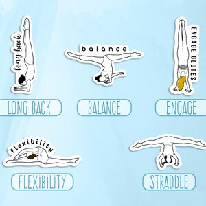 Acro Stickers, Acrobatic Pose Decals, Dance Gymnast Vinyl Stickers - Etsy