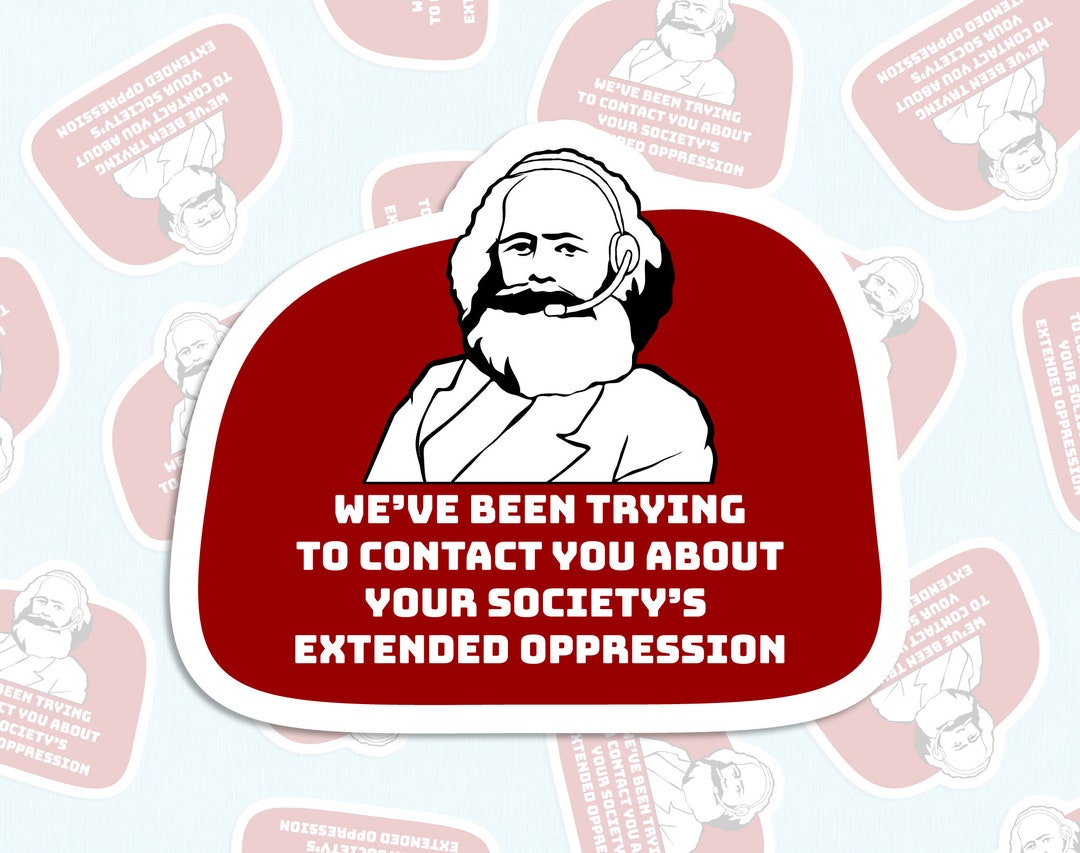 Karl Marx Telemarketer Sticker Funny Communist Decal Marxist - Etsy