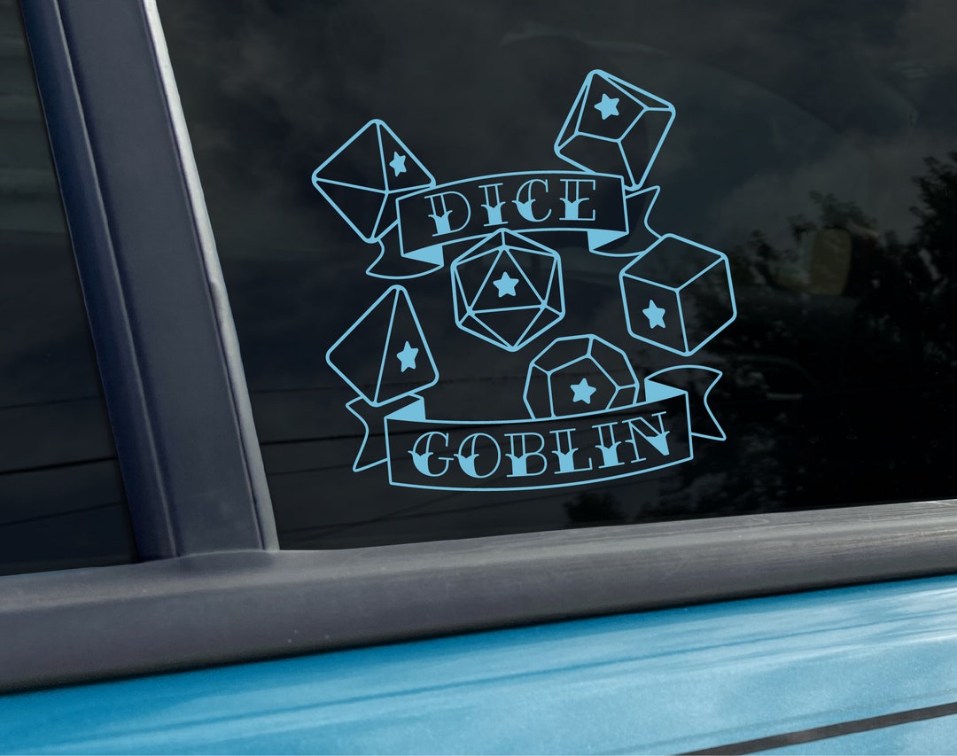 Dice Goblin Vinyl Decal: D20 Tabletop Gaming Sticker - Etsy