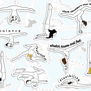 Acro Stickers Acrobatic Pose Decals Dance Gymnast Vinyl | Etsy