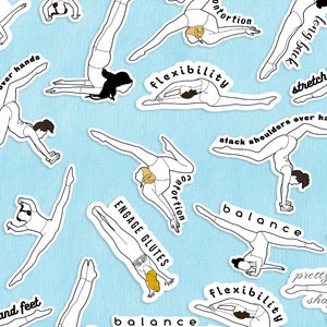 Acro Stickers Acrobatic Pose Decals Dance Gymnast Vinyl | Etsy