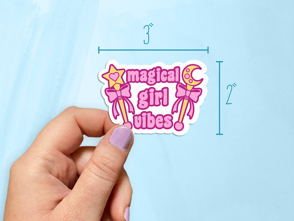 Magical Girl Vibes Sticker, Kawaii Anime Decal, Cute Magical Sticker - Etsy