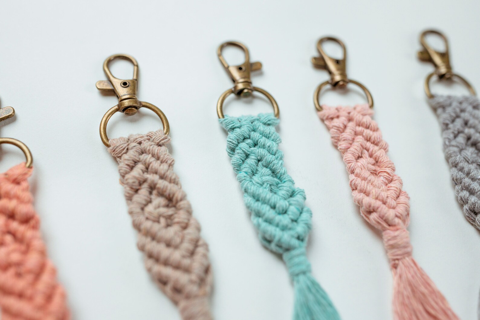 Macrame Keychain Boho Keychain Colorful Keychain Backpack | Etsy