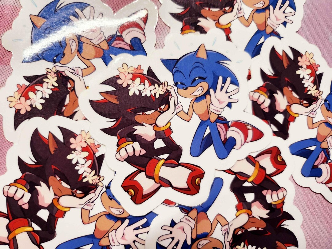 Sonic & Shadow Flower Crown Sticker | Sonic the Hedgehog - Etsy