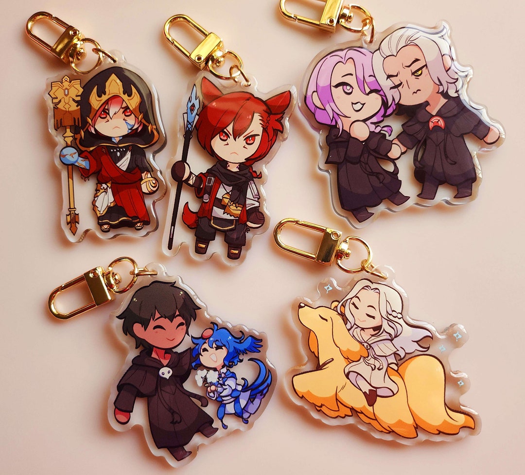 FFXIV Acrylic Charms | Cute Chibi Keychain | Final Fantasy XIV ...