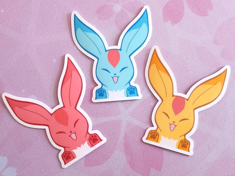 FFXIV Carbuncle Peeking Stickers | Stationery - Etsy