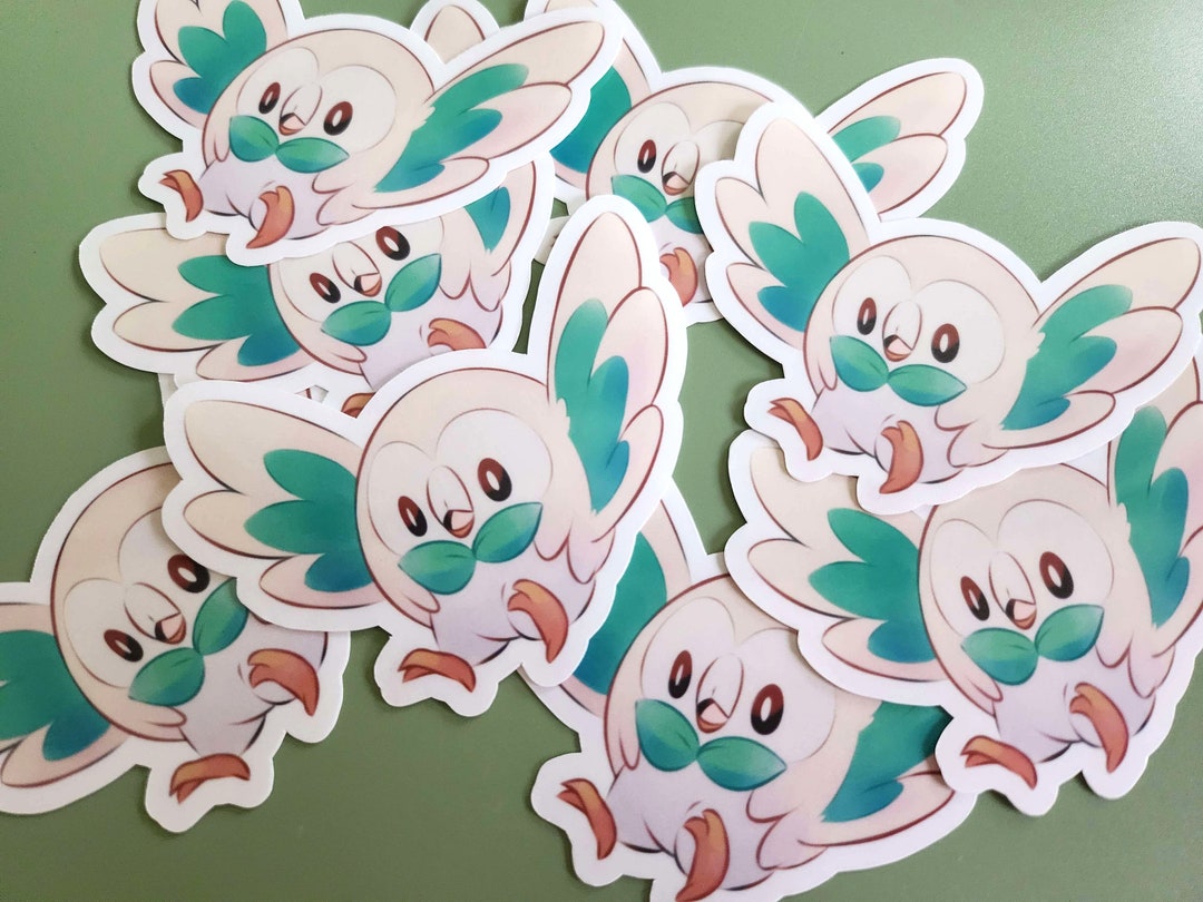 POKEMON Rowlet Sticker Pocket Monsters - Etsy