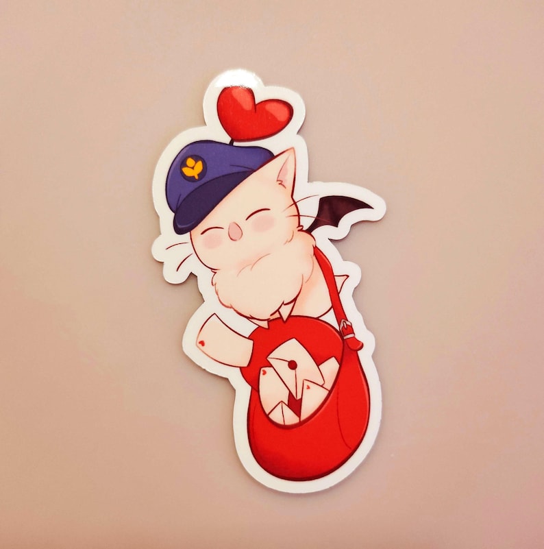 FFXIV Stickers Valentine Carbuncle & Mail Moogle Postmoogle | Final ...