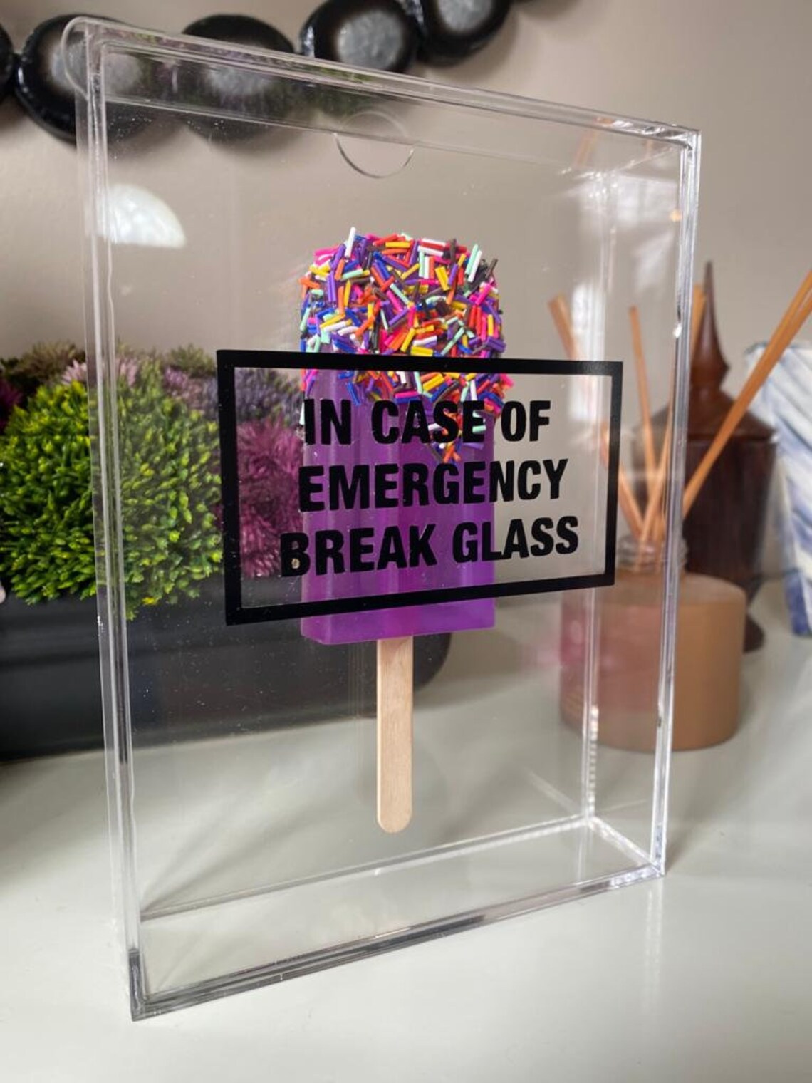 Resin Popsicle Sprinkle Popsicle in Case of Emergency Break | Etsy