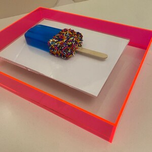 Neon Acrylic Popsicle Frame, Neon Wall Art, Iridescent Popsicle, Pop ...