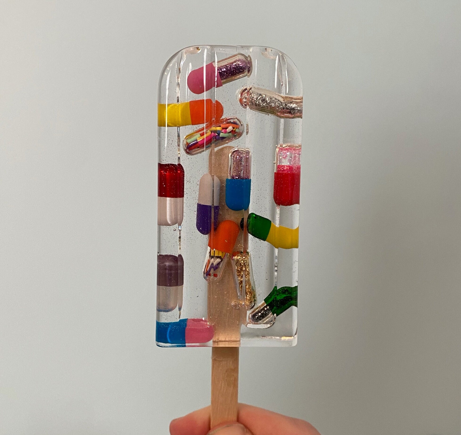 Resin Popsicle Take A Chill Pill Pill Art Pop Art Dessert - Etsy