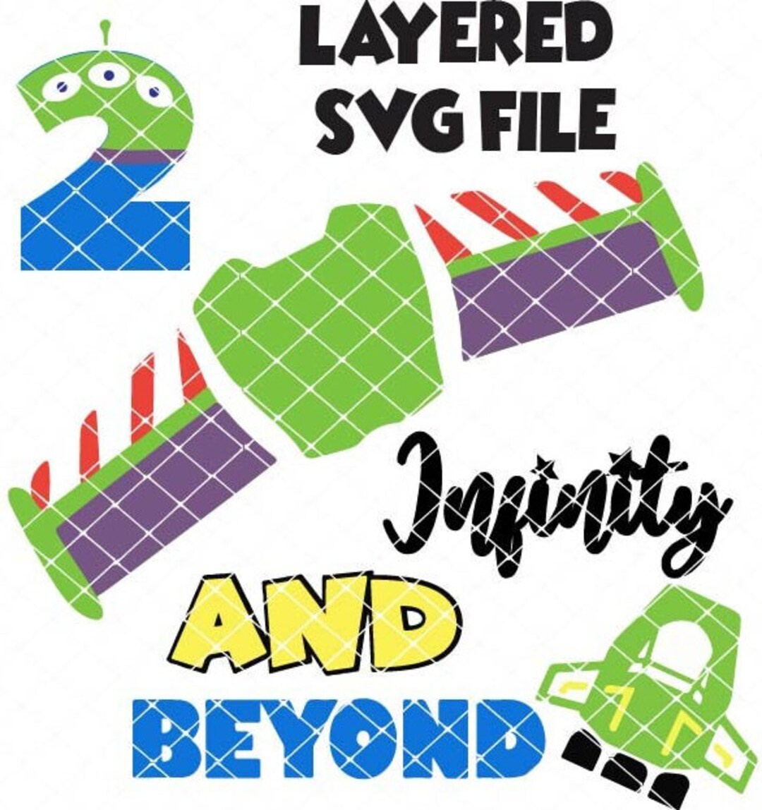 Buzz Lightyear 2 Infinity and Beyond Layered SVG Cut File - Etsy