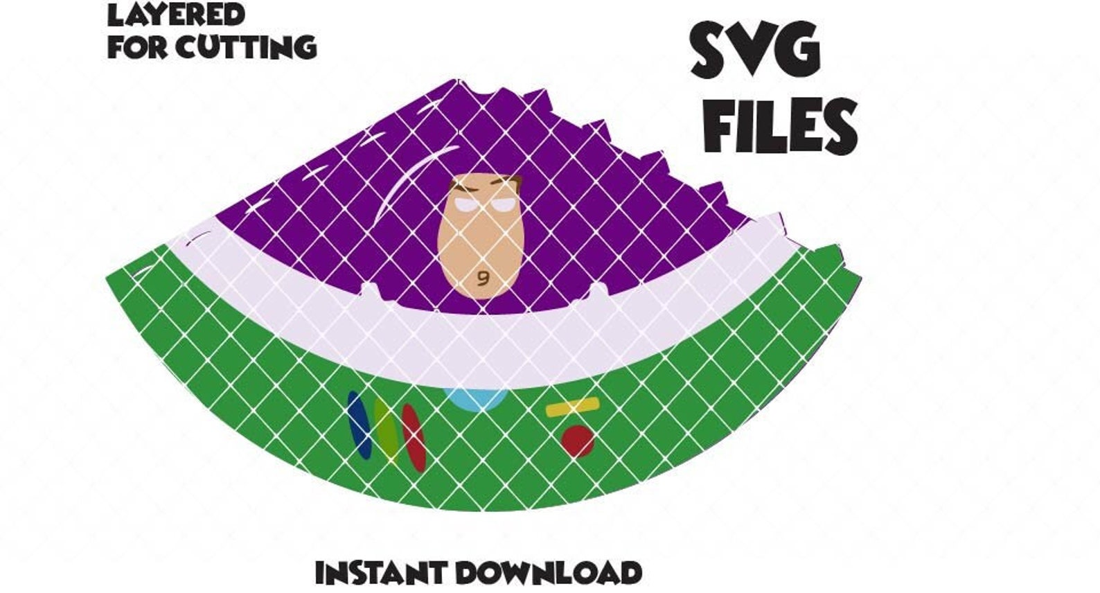 Buzz Lightyear Layered Party Hat SVG Cut File - Etsy